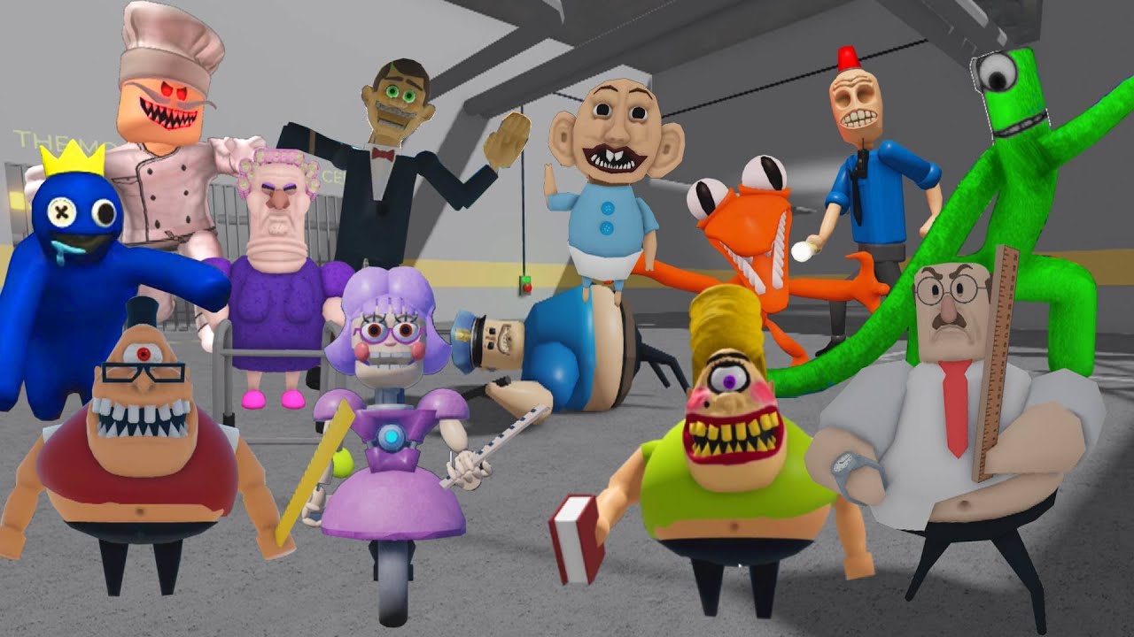 SPEED Run in 1000 Scary Obby from Barry Prison, Mr Stinky, School ...