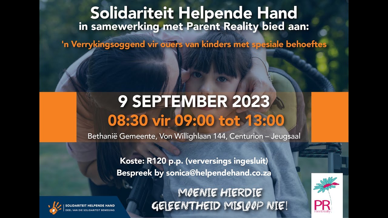 Helpende Hand | Verrykingsoggend vir ouers - YouTube
