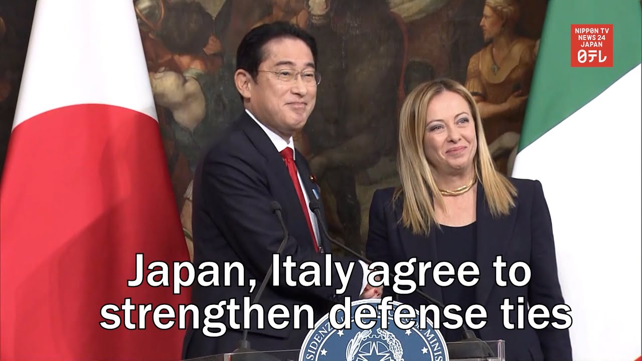 Japan, Italy agree to strengthen defense ties - YouTube