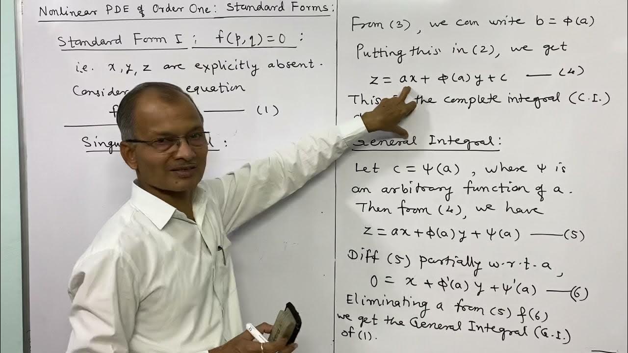 Nonlinear PDE of order one: Standard form I: Problems. Lect. # 7. - YouTube