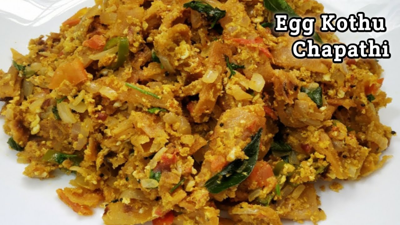 முட்டை கொத்து சப்பாத்தி/Muttai Kothu Chapathi/Kothu Chapathi Recipe/Egg ...