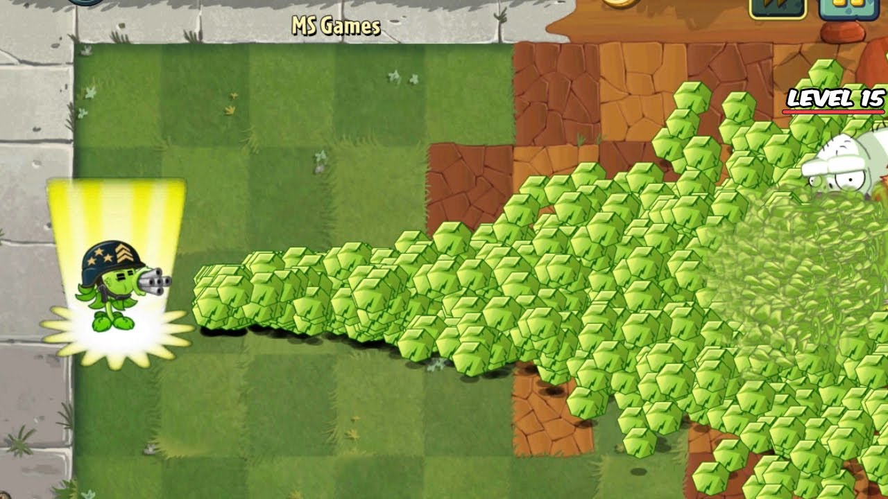 PvZ 2 Challenge - Mega Primal Pea and Other Plants Level 1 x25 Vs ...