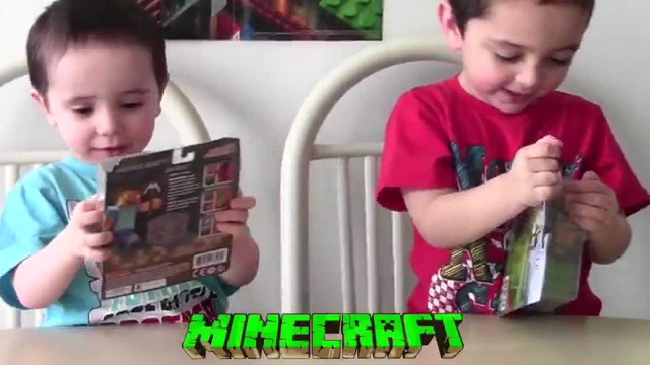Minecraft Unboxing Steve And Alex Figures Minecraft Figures Toys Kids ...