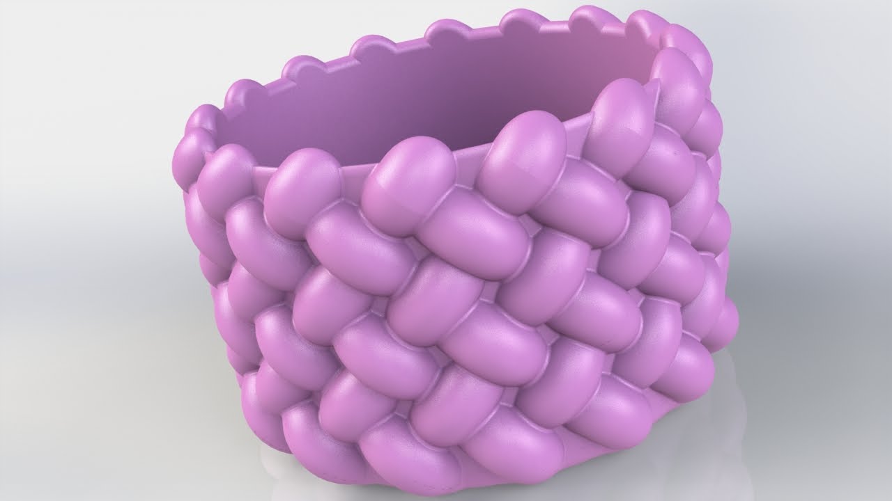 Solidworks: pen holder (1) - YouTube