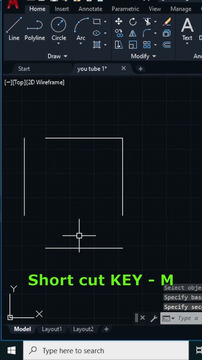 Move Command In Detail : AutoCAD - YouTube