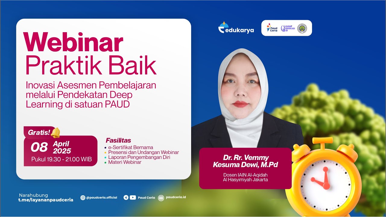H2 : Webinar Inovasi Asesmen Pembelajaran melalui Pendekatan Deep Learning di satuan PAUD - YouTube