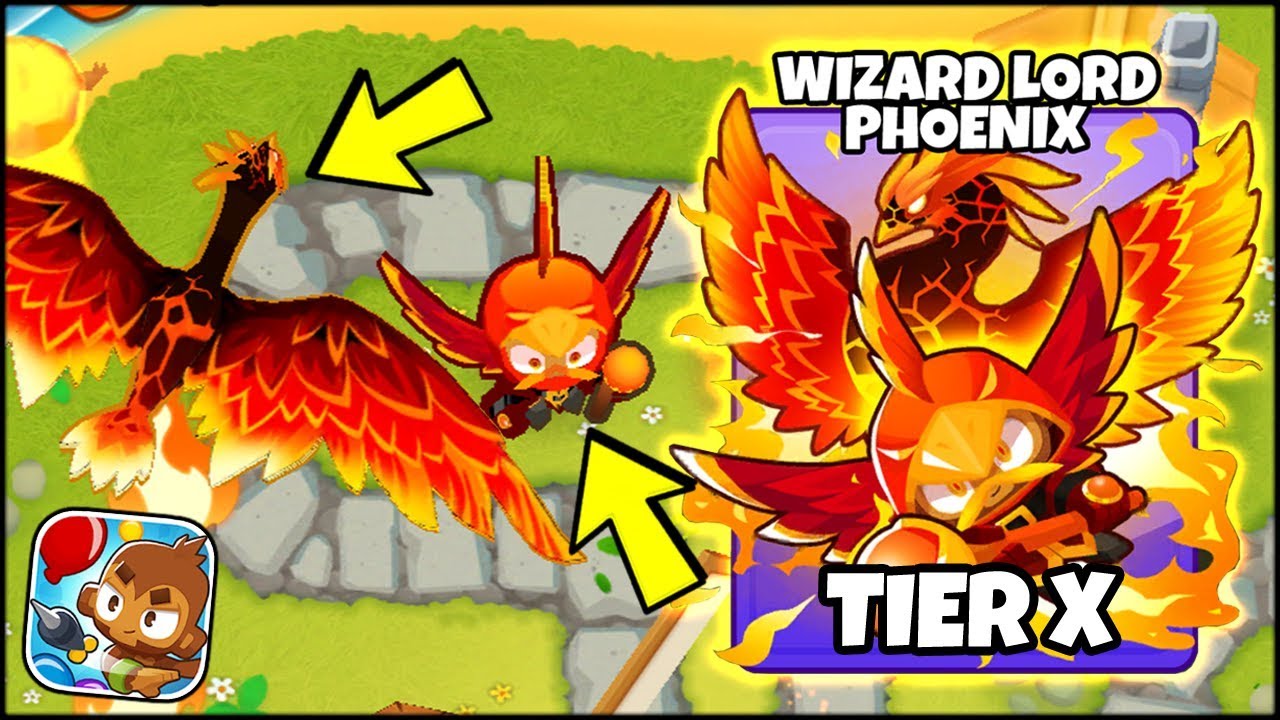 THE OVERPOWERED LAVA PHOENIX WIZZARD TIER 5 // Bloons TD 6 Gameplay ...