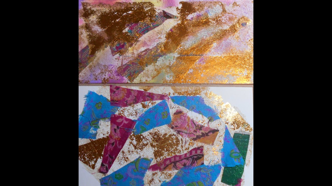 Textile Fiber Art Tutorial- Step by Step using Gold foil, Wonder Under ...