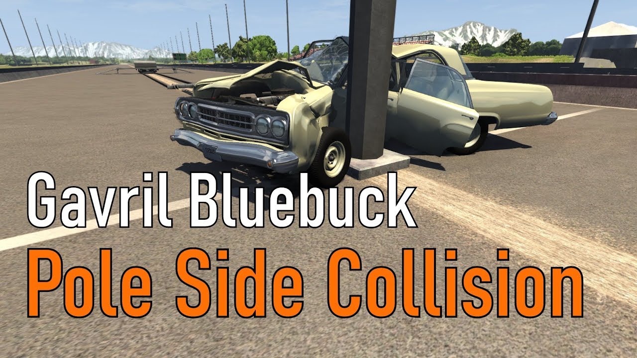 Gavril Bluebuck | Side Pole Collision | BeamNG.drive - YouTube