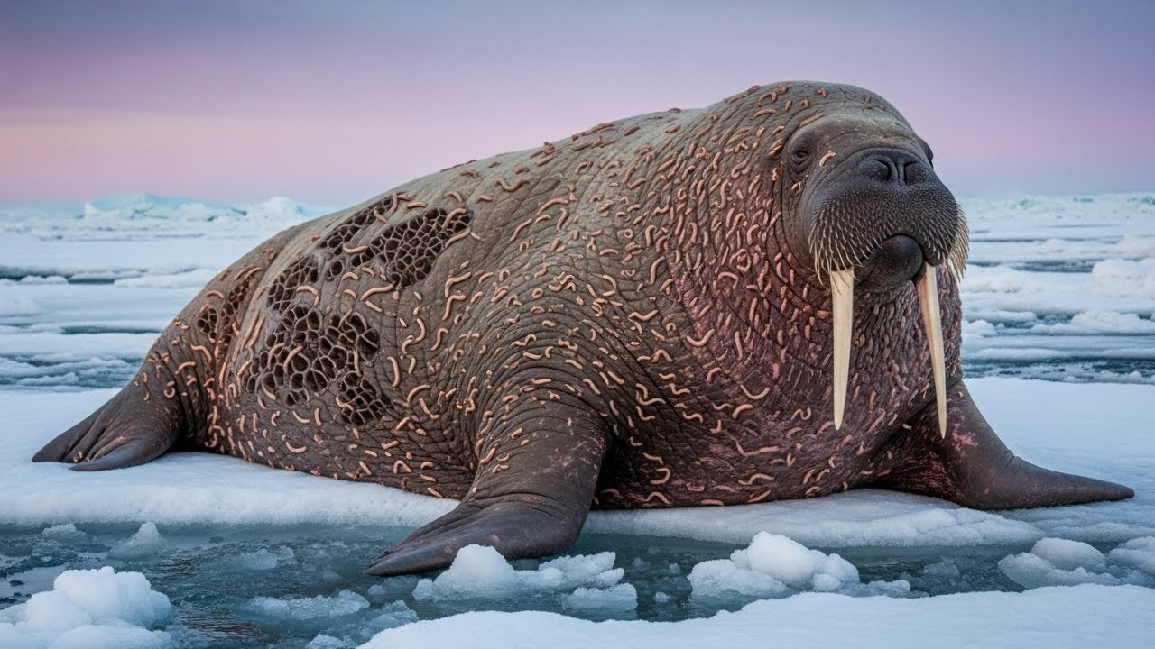 A Walrus Rescue: Millions Of Parasitic Cavities Attack On Walrus - YouTube