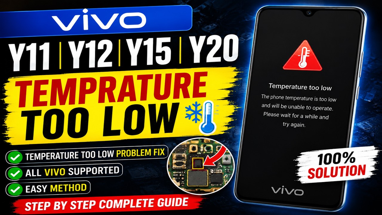 TEMPRATURE TOO LOW VIVO Y12 Y15 Y20 Y11 Y12s Y15a Y20a CHARGING STOPPED ...
