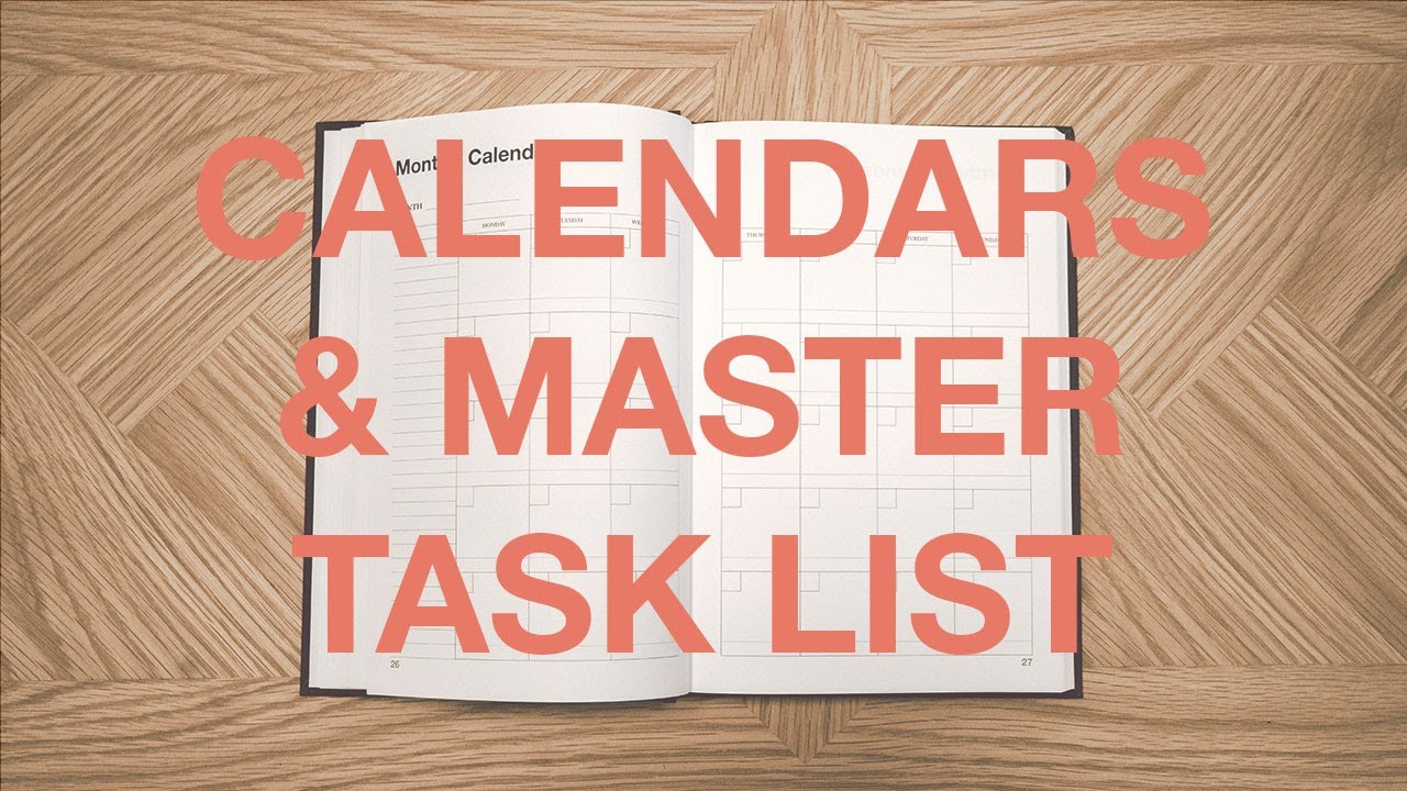 GoalTrack Tutorials 10 Calendars & Master Task List - YouTube