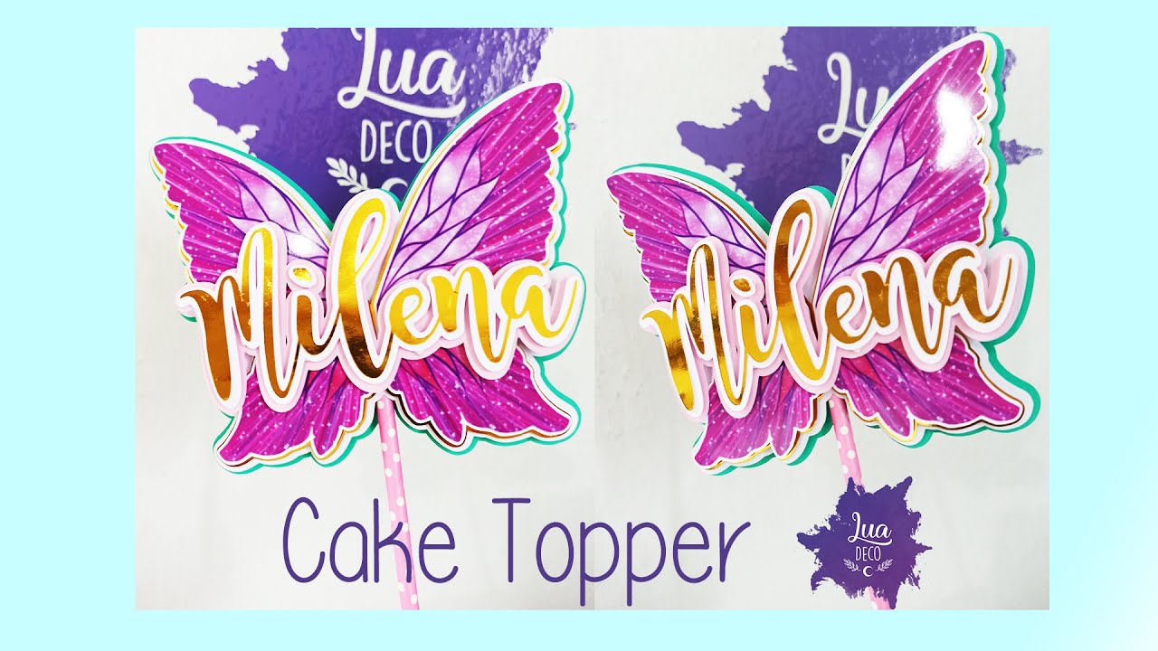 Creando Cake Topper de Mariposa - By Lua Deco - YouTube