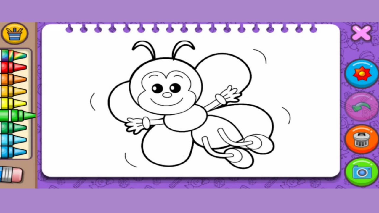 GAME COLORING BELAJAR MEWARNAI HEWAN LEBAH BEE - YouTube
