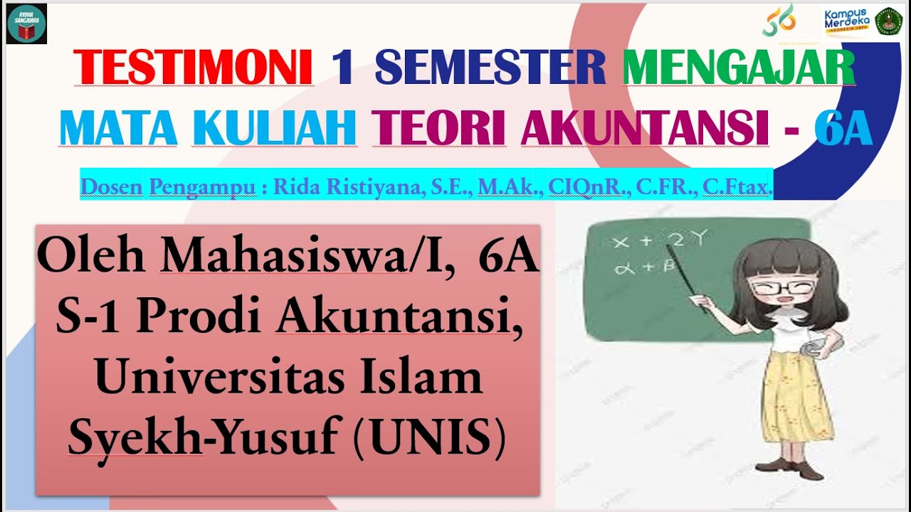 Testimoni Belajar-Mengajar Selama 1 Semester - Teori Akuntansi - 6A ...
