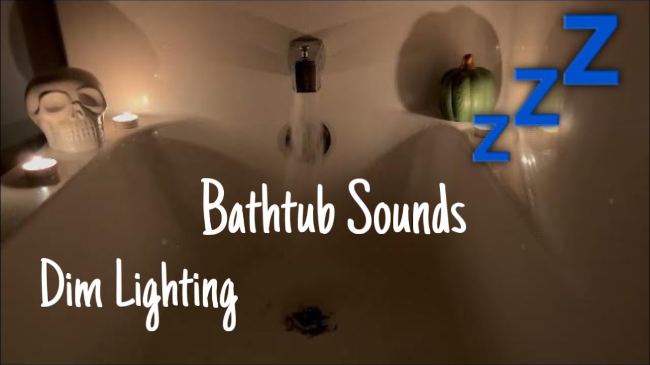 3 Hours Bathtub Running ASMR | Skull and Candles | Relaxing Water ...