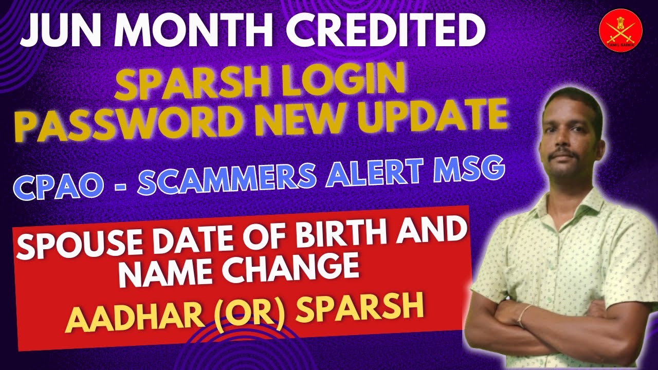 sparsh login password,spouse data correction, sparsh pension#pension # ...