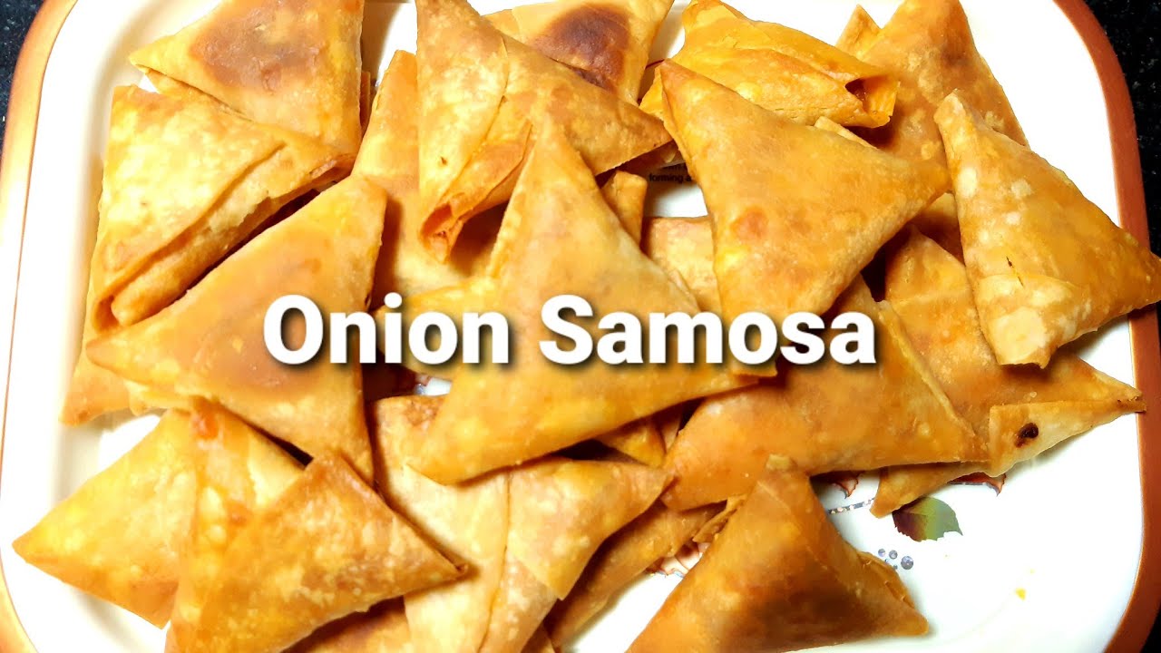Onion Samosa prepared in Microwave Oven - YouTube