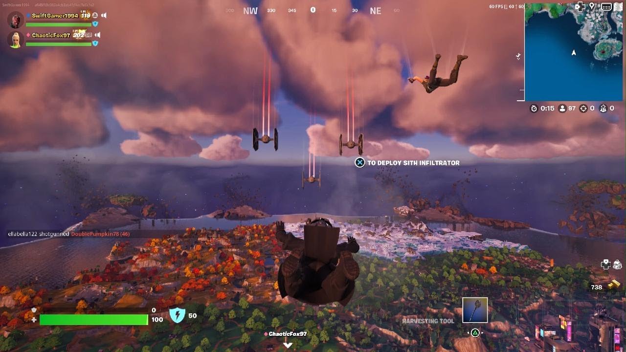 Fortnite Got the w with Darth Maul using force push with Foxy - YouTube