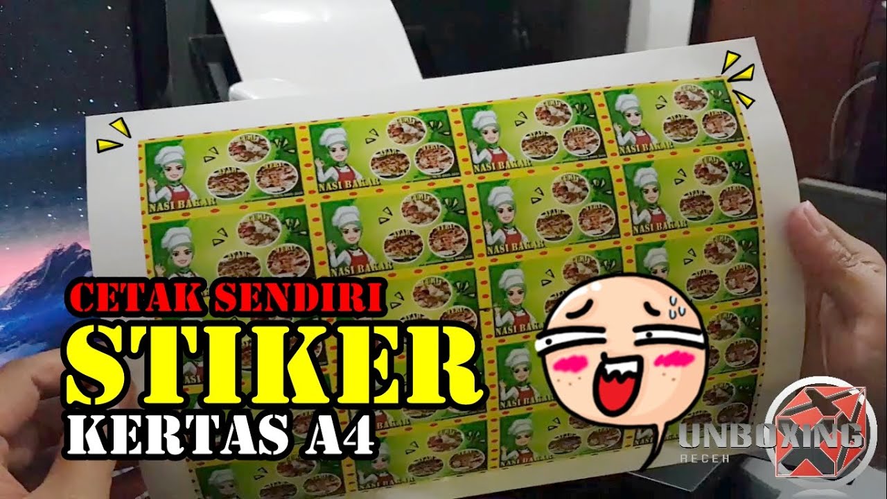 Cetak stiker sendiri mudah lho!!! pakai kertas stiker A4 Glossy - YouTube