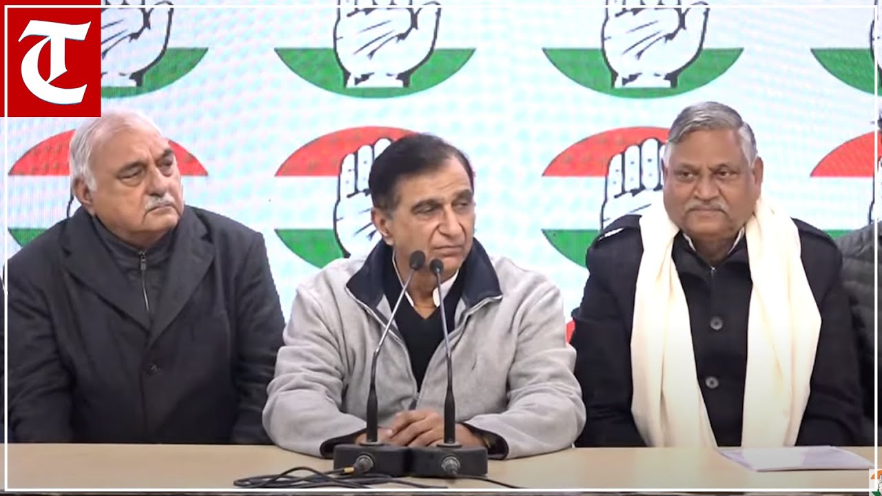 LIVE: Press briefing by Deepak Babaria, Udai Bhan, Bhupinder hooda at ...