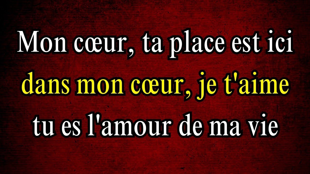 Magnifique poème d'amour émouvant | mon cœur, ta place est ici dans mon ...