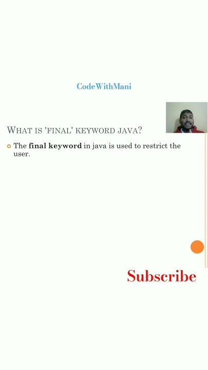 what is final keyword in Java #java #shortsvideo #developers #oops #programming #motivation # ...