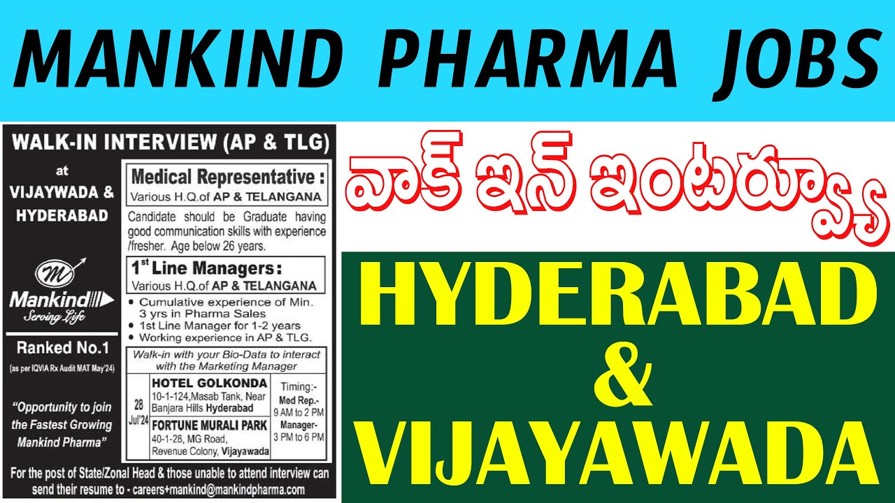 Medical Representative Job Vacancy 2024 | Mankind Pharma Jobs for ...