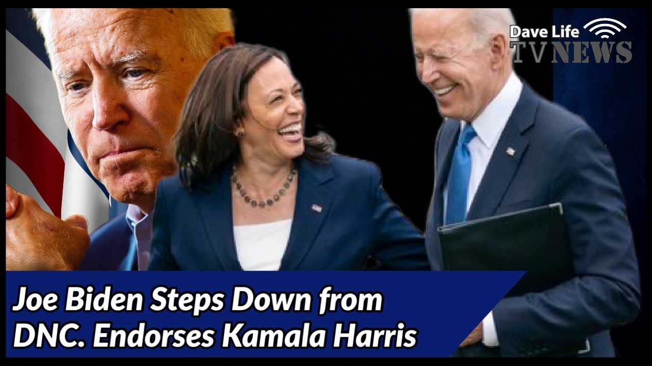 Joe Biden Steps Down From DNC. Endorses Kamala Harris As Democratic ...