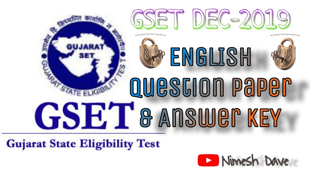 NET / GSET English - Question paper & Answer Key - YouTube