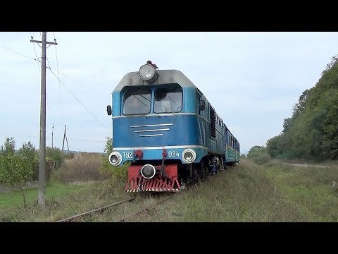 Transcarpathian Narrow-gauge Railway and Locomotive TU2-034 with ...