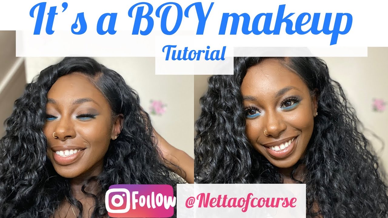 It’s a BOY!!!!! makeup tutorial 🤰🏾🤱🏾💙🤗🙏🏾 - YouTube