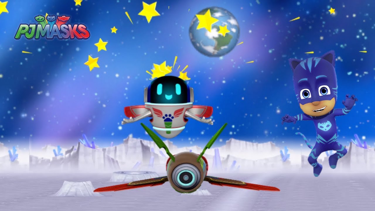 PJ Masks: Racing Heroes 🦎 Fly the HQ Rocket across the Moon with CATBOY ...