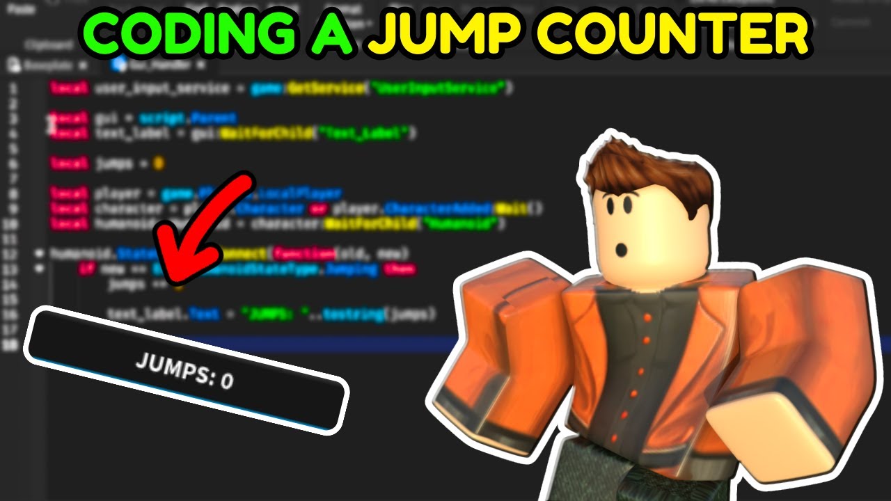 Coding a Jump Counter in Roblox Studio - YouTube