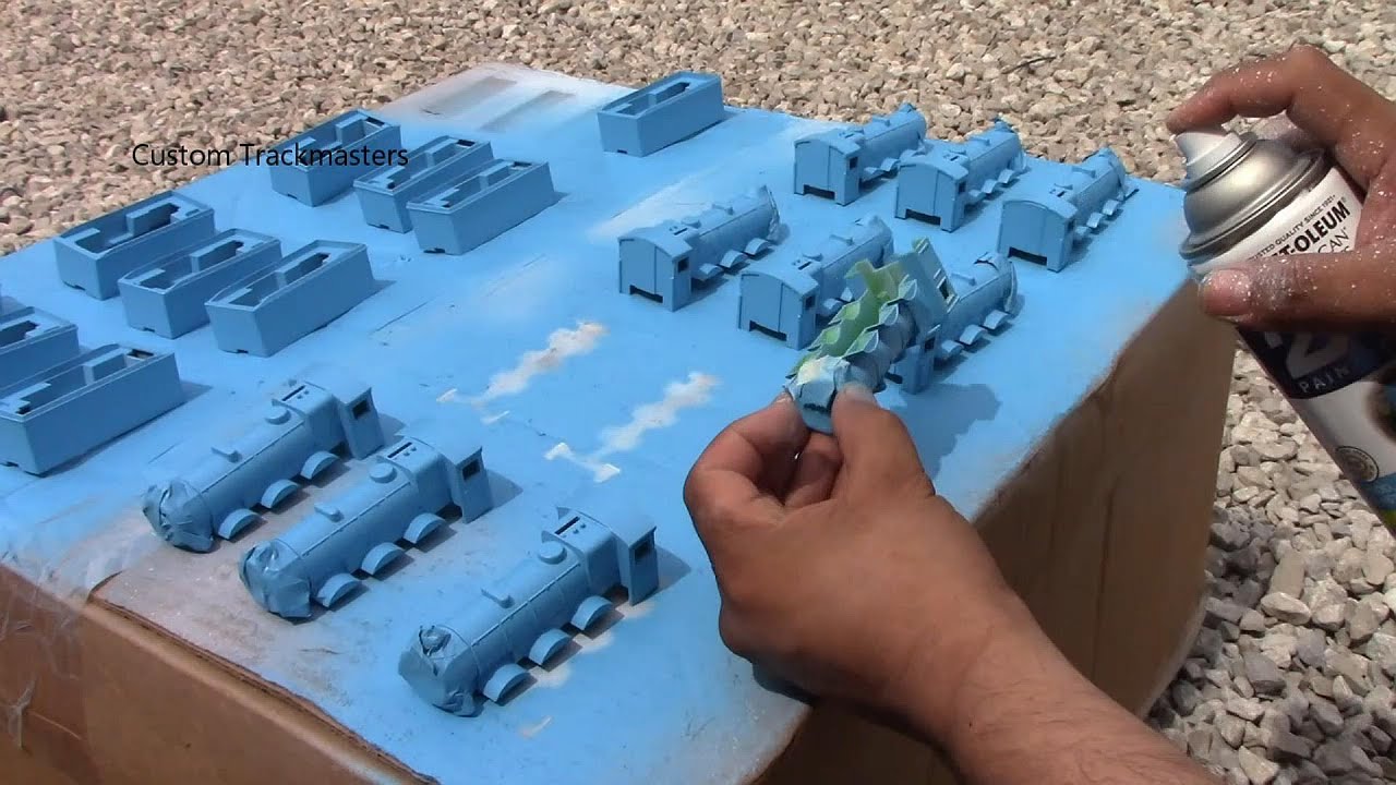 Pintando trenes Trackmaster custom personalizados Crovan - YouTube