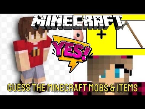 Guess Minecraft Mobs & items with friend Cupcake 🧁| Can You Guess ...
