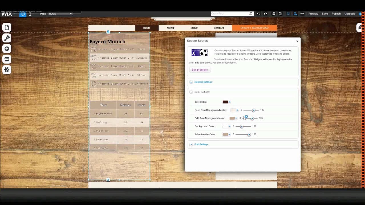 Wix.com Soccer Score Widget overview - YouTube