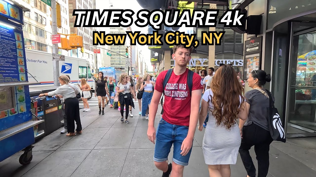 New York 4K - Times Square Downtown Walk - YouTube