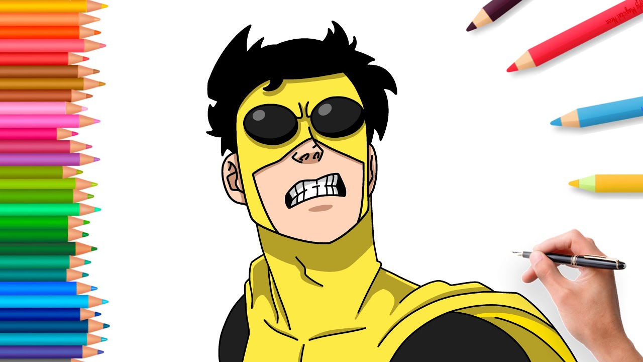 How to draw Sinister Mark ( Invincible ) | step by step tutorial - YouTube