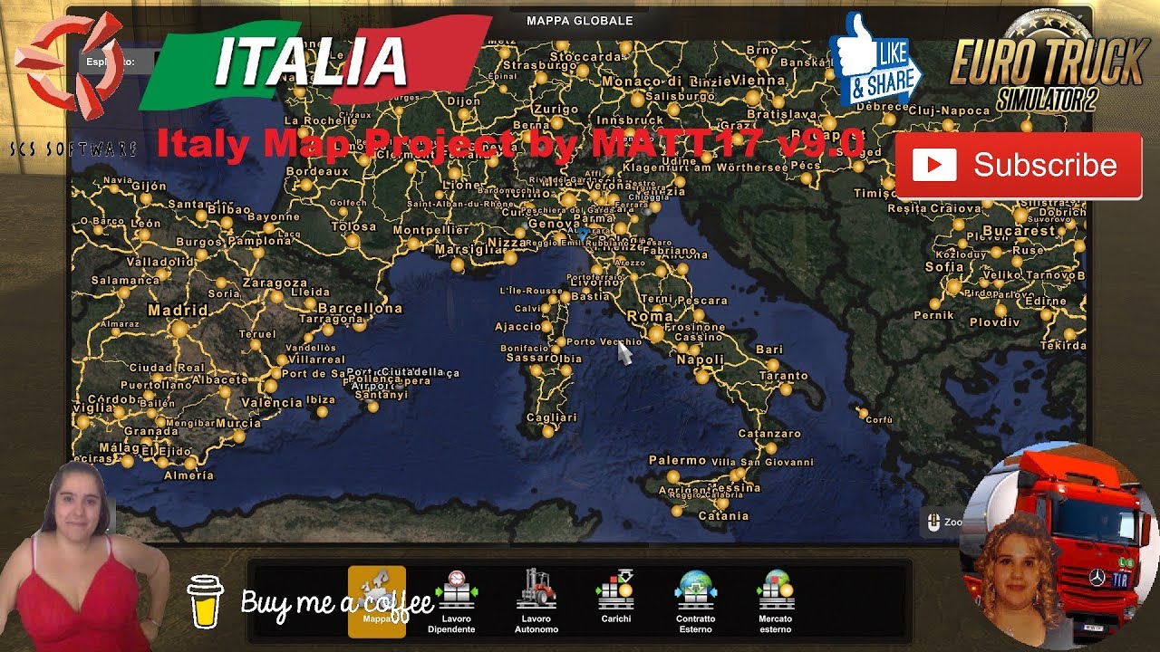 Euro Truck Simulator 2(1.48 Beta) Italy Map Project by MATT17 v9.0 [1. ...
