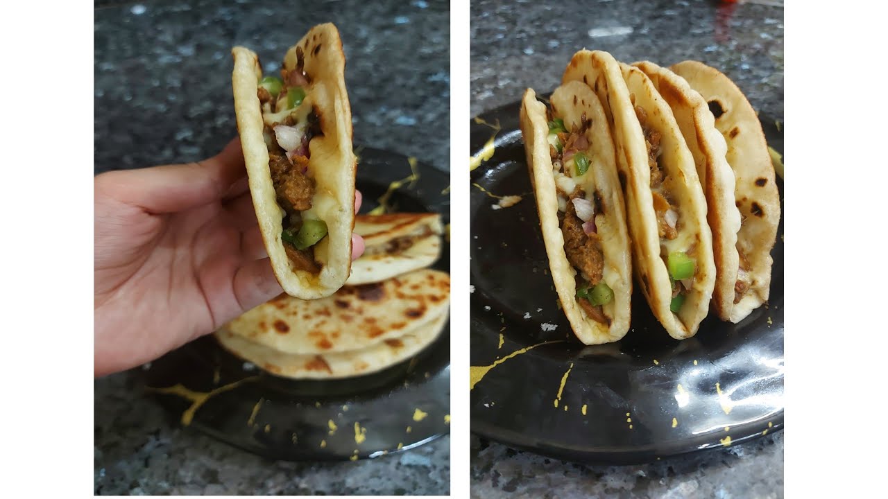 Easy snack with leftover Kubbus//ബാക്കി വന്ന കുബൂസ് കൊണ്ട് ഒരു ടാക്കോസ് ...