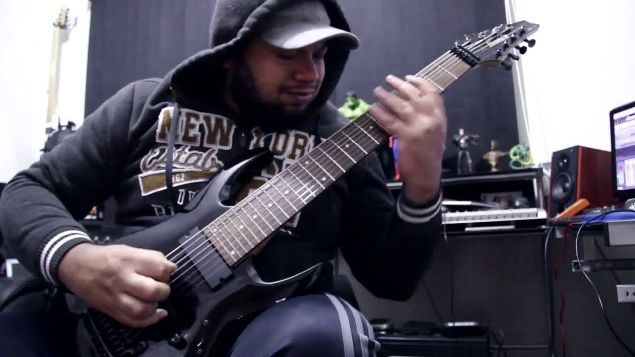 Ibanez RGA8 Low D test - Riffs and solo - Michel Oliveira - YouTube