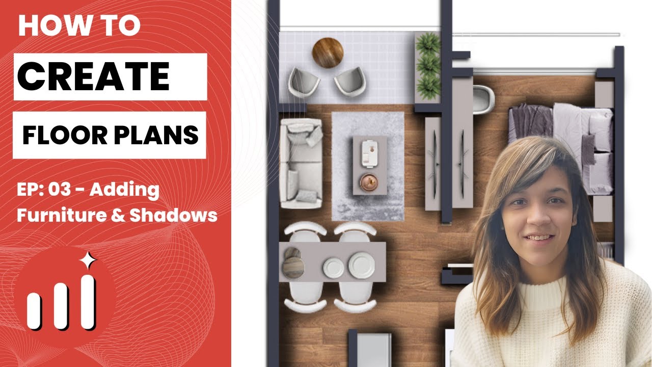 Adding Furniture and Shadows in the Floor Plan _ Episode 3 - YouTube