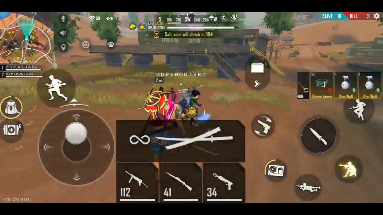 Free fire mobile gameplay my brother - YouTube