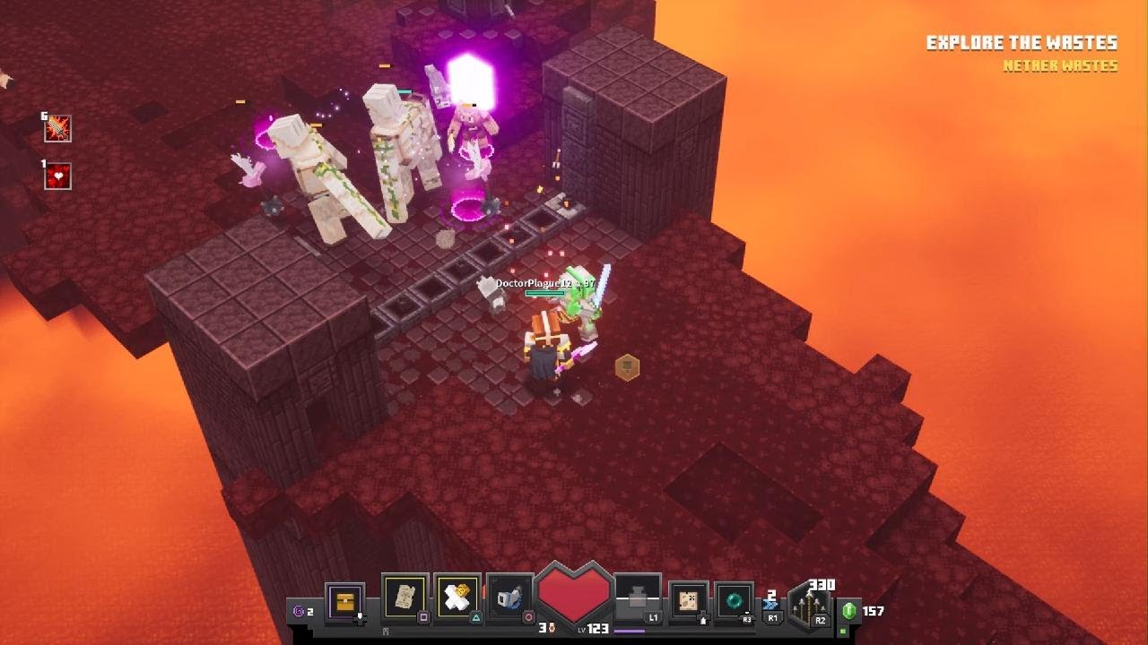 Minecraft Dungeons Nether level 1 - YouTube