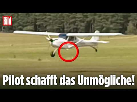 THÜRINGEN: Spektakuläre Notlandung nach Fahrwerk-Defekt! Jetzt spricht der Pilot!