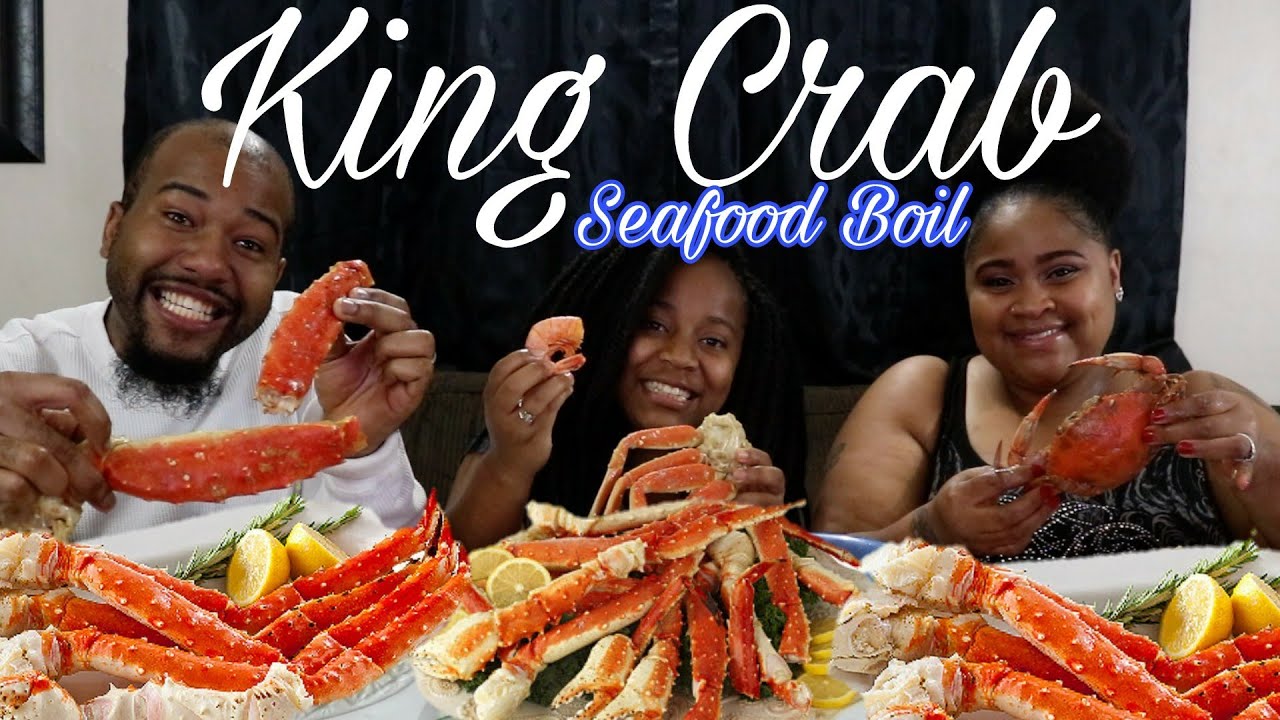 King Crab Seafood Boil With Argentine Red Shrimp & Green shell mussel ...