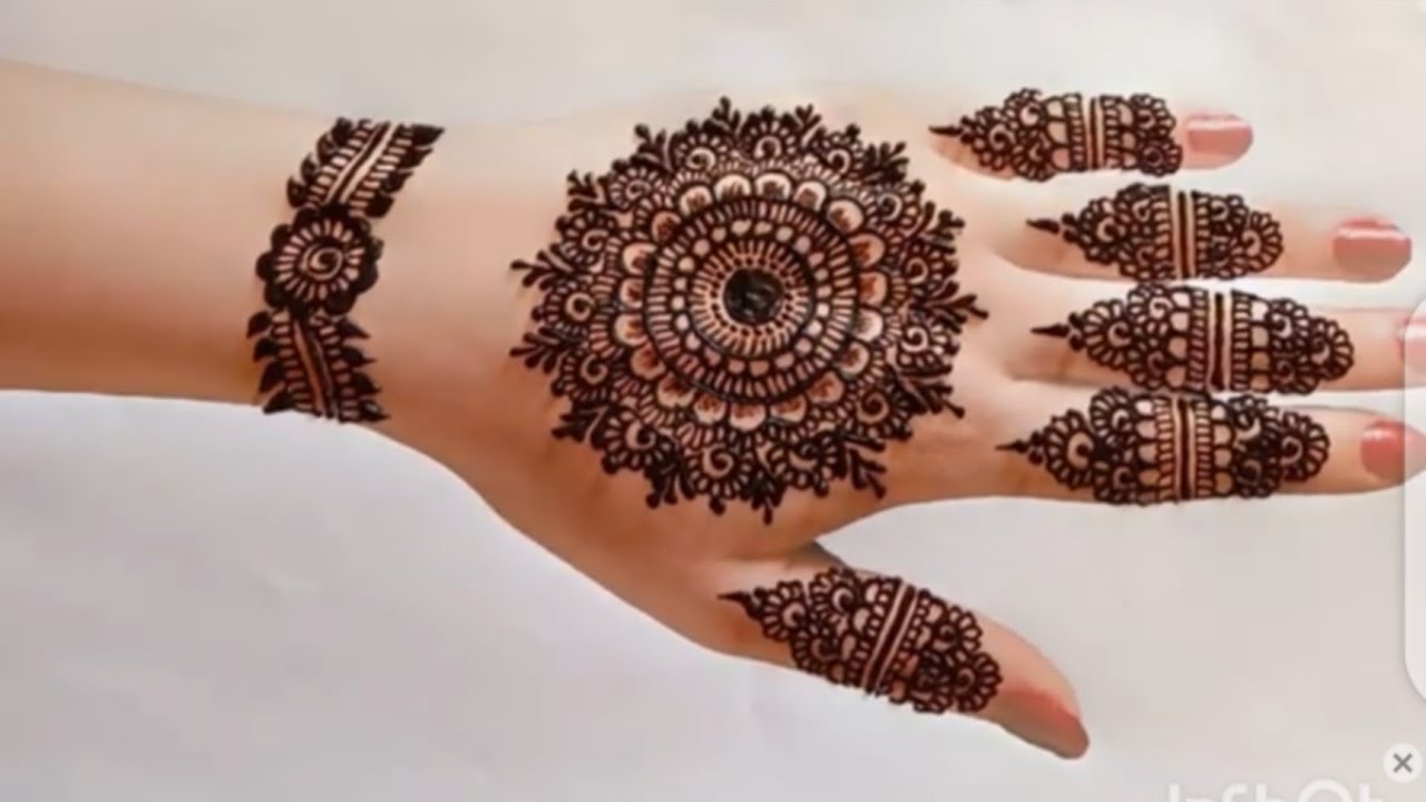 2022 New Bridal Stylish Tiki Mehndi Design || Mandala Gol Tikki Henna ...
