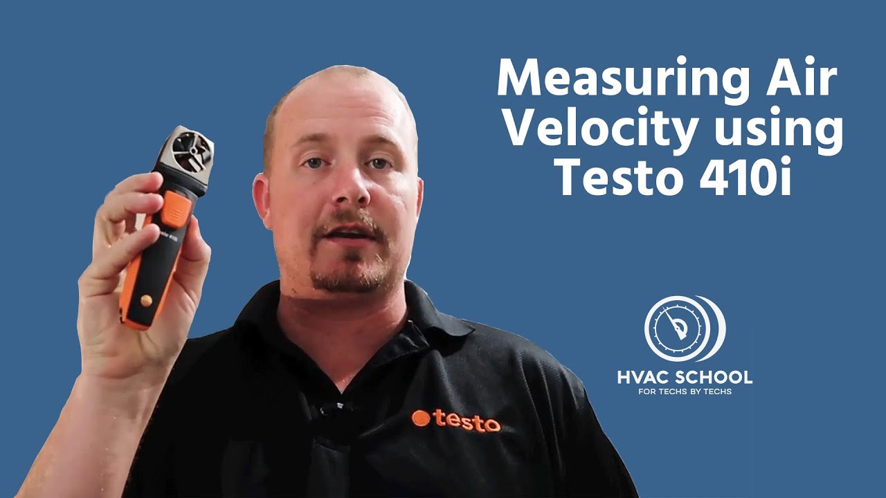 Measuring Air Velocity using Testo 410i - YouTube