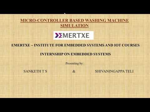 WASHING MACHINE SIMULATION PROJECT EMERTXE - YouTube